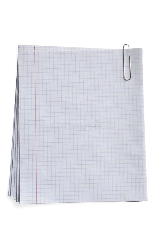 Stack of Checkered Paper Sheets on White Background, Top View Stock ...