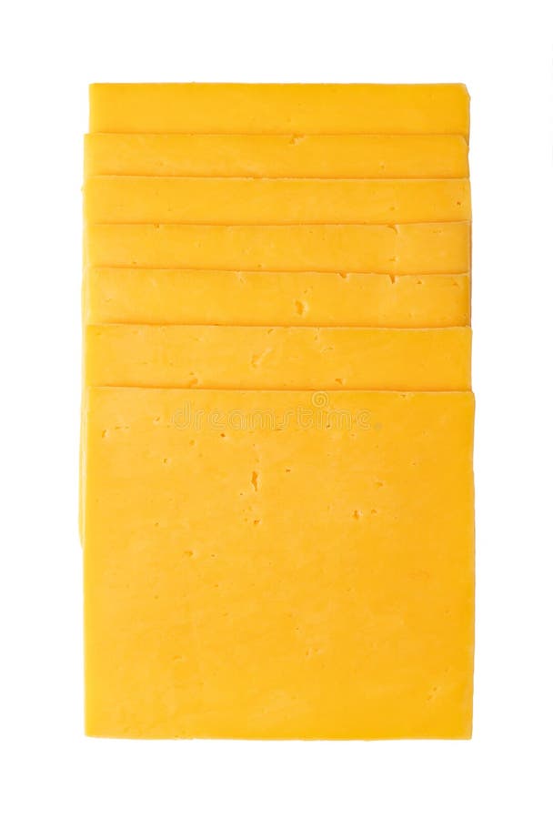 Stack of Cheddar Cheese Slices, Sliced Natural and Orange Colored ... Stack of Cheddar Cheese Slices, Sliced Natural and Orange Colored ...