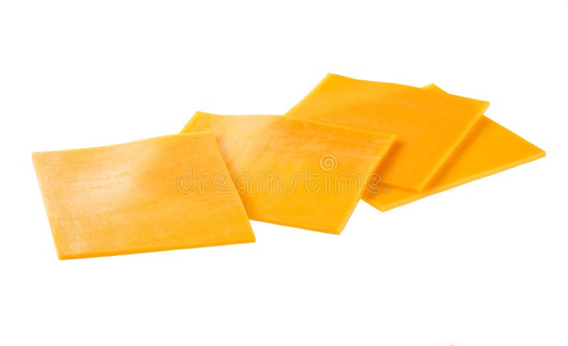 Stack of Cheddar Cheese Slices, Sliced Natural Cheese Cheddar Isolated ...