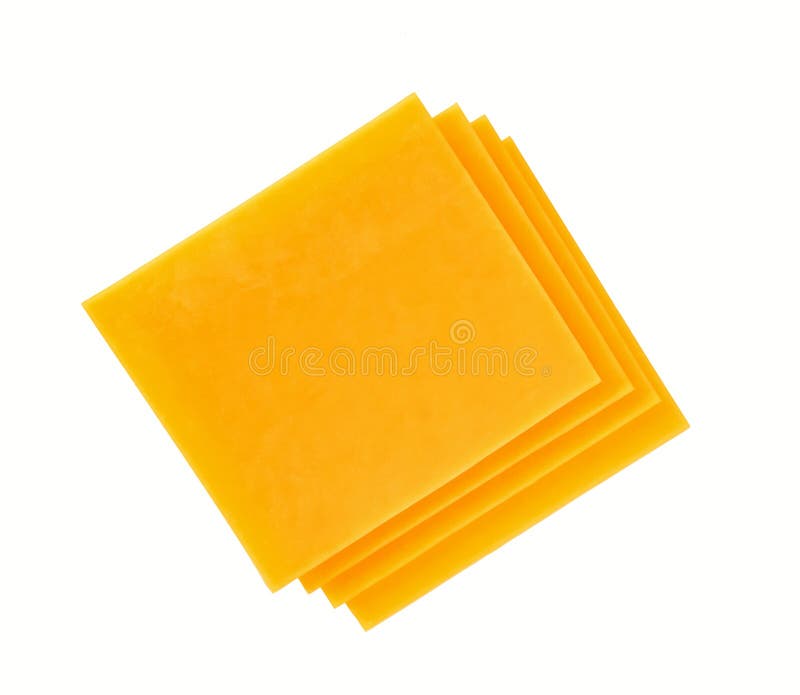 Stack of Cheddar Cheese Slices, Sliced Natural Cheese Cheddar Isolated ...