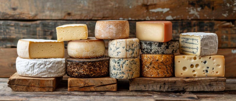 Stack of Cheese Blocks stock photo. Image of variety - 316898376