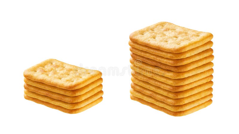 Stack of Cheese Crackers Isolated on White Background. Cheese Crackers ...