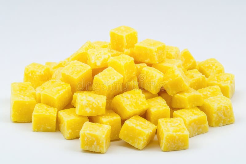 A Stack of Cheese Cubes Piled High Stock Image - Image of snack, food ...