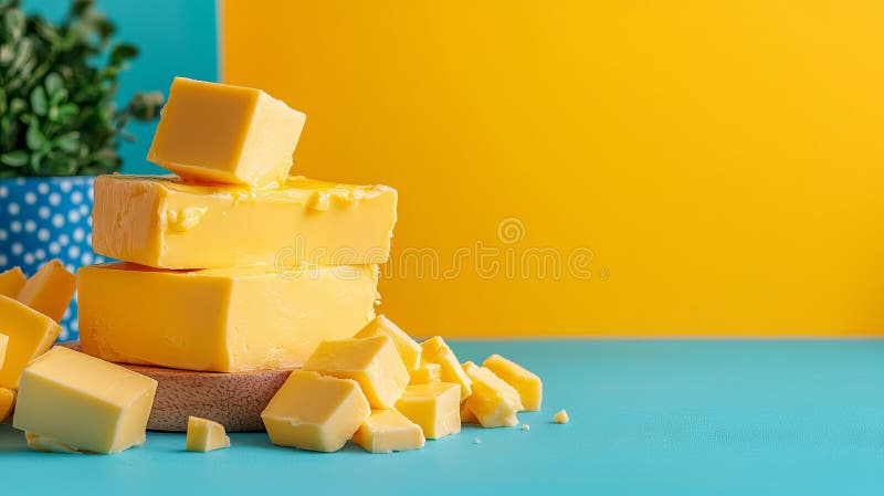 Block Cheese Sitting Top Wooden Cutting Board Stock Photos - Free ...