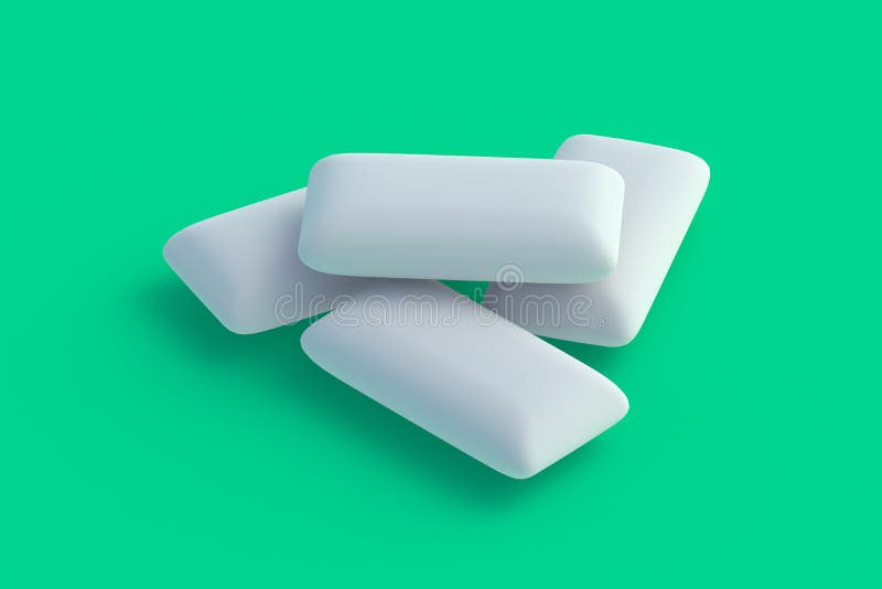 Stack of chewing gums stock illustration. Illustration of bubblegums ...