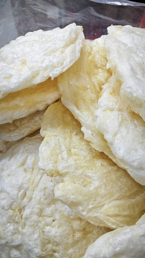 Stack of the Chinese Delicacy Dried Fish Bladder. Stock Image - Image ...