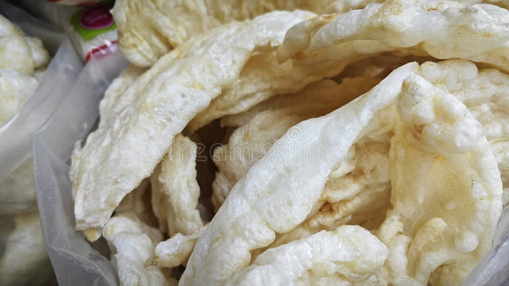 Stack of the Chinese Delicacy Dried Fish Bladder. Stock Photo - Image ...