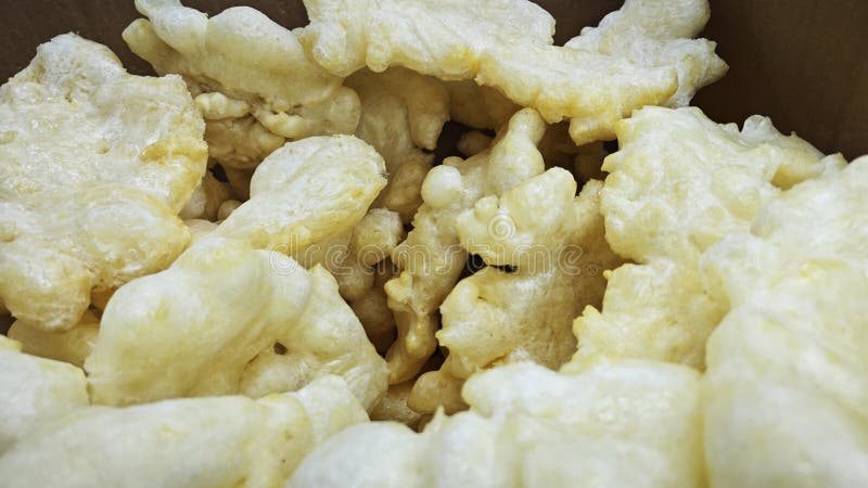 Stack of the Chinese Delicacy Dried Fish Bladder. Stock Image - Image ...