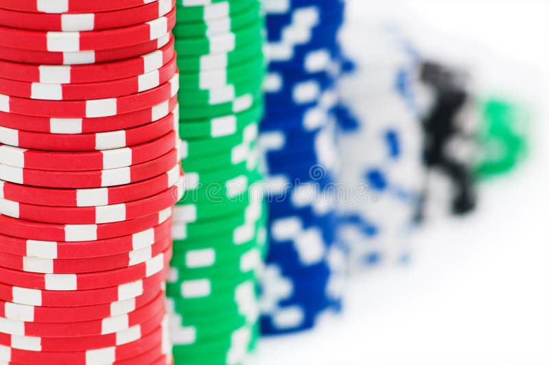 Stack of chips isolated stock image. Image of casino - 11723193