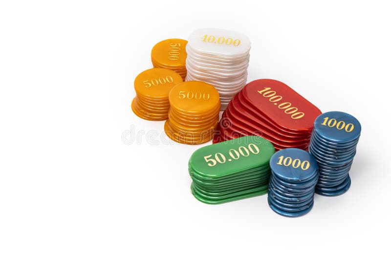 Stack of Chips, Isolated on White Background Stock Image - Image of ...