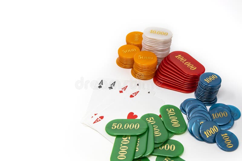 Stack of Chips, Isolated on White Background Stock Image - Image of ...