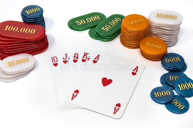 Stack of Chips, Isolated on White Background Stock Image - Image of ...