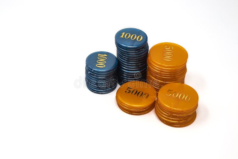 Stack of Chips, Isolated on White Background Stock Image - Image of ...