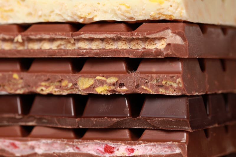 Stack of chocolate stock photo. Image of food, hazelnuts - 22277598