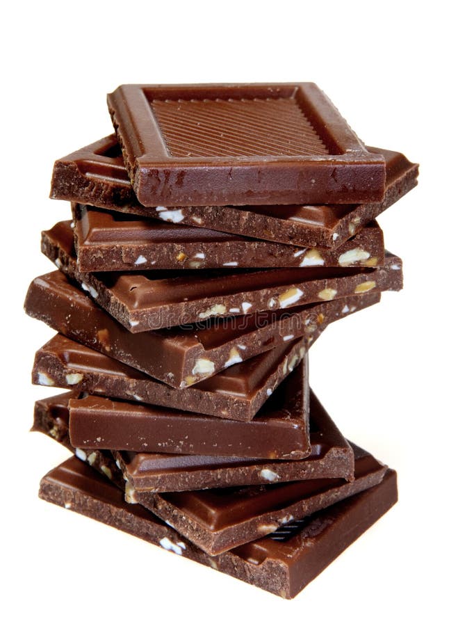 Stack of chocolate bars stock photo. Image of closeup - 6407604