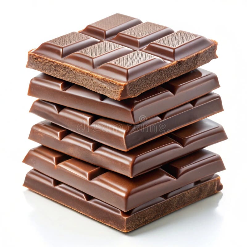 Stack of Chocolate Bars Isolated Stock Illustration - Illustration of ...
