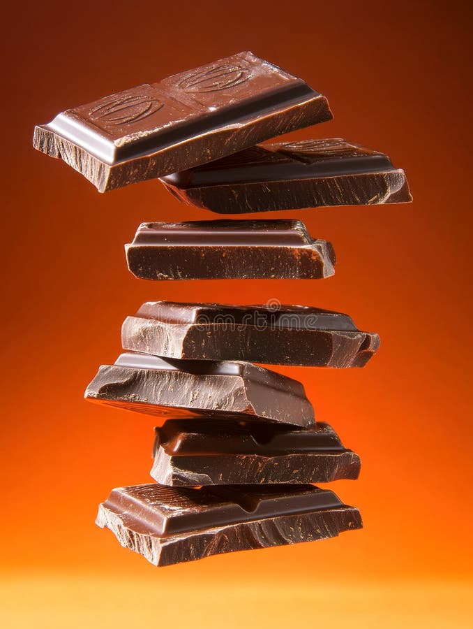 A stack of chocolate stock image. Image of dessert, cacao - 349184677