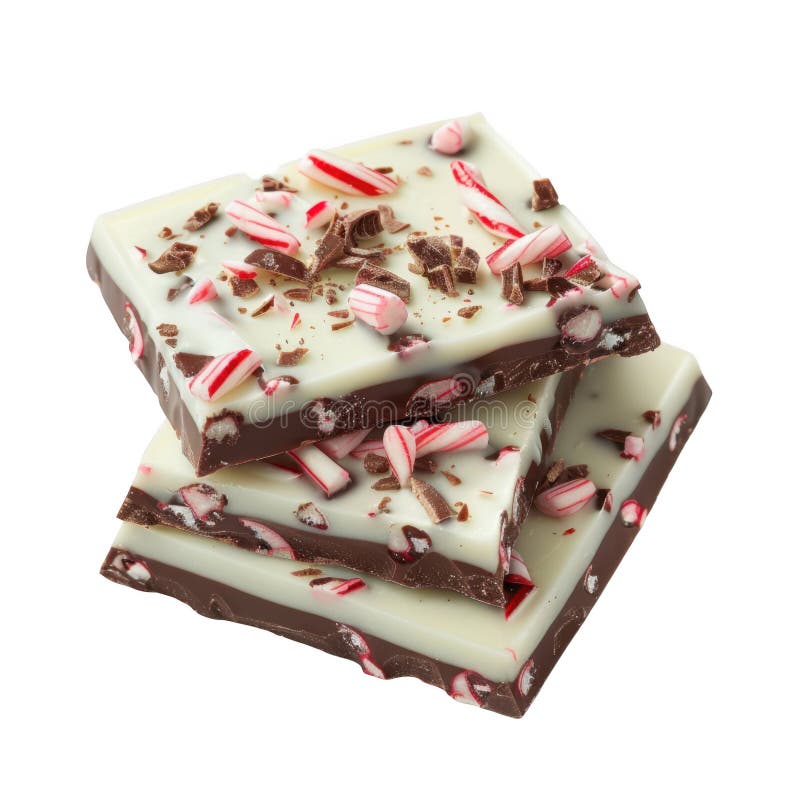 Stack of Chocolate Bars with Peppermint and Chocolate Chips Stock Photo ...