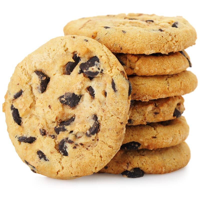A Stack of Chocolate Chip Cookies Stock Image - Image of isolated ... A Stack of Chocolate Chip Cookies Stock Image - Image of isolated ...