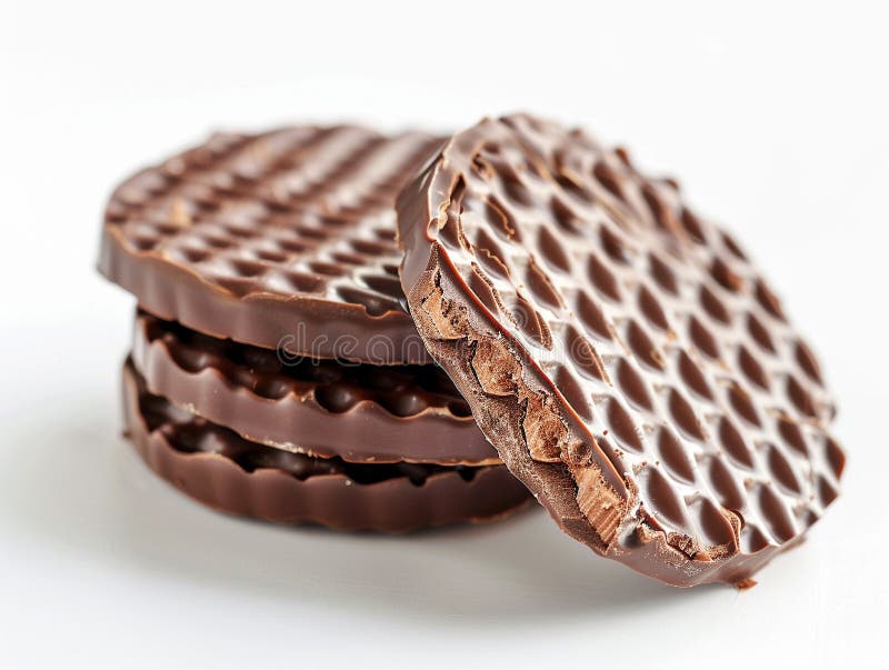 A Stack of Chocolate Cookies with a Hole in the Middle Stock ...