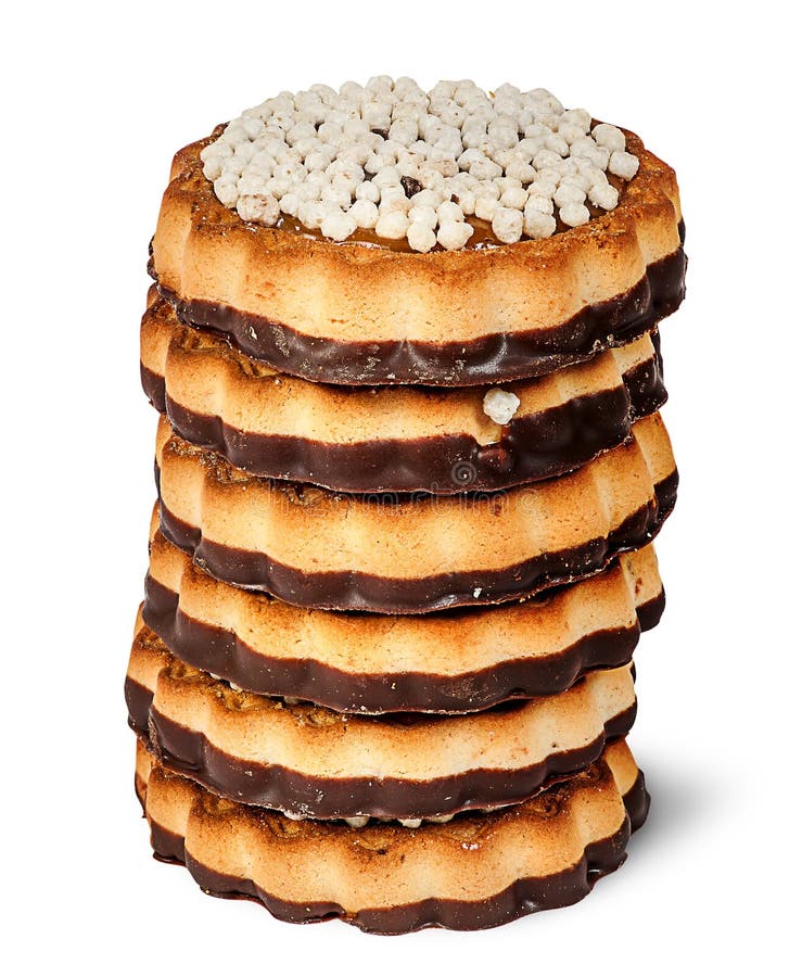 Stack chocolate cookies stock photo. Image of eating - 84432070