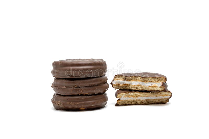 Stack Chocolate Cookies Piece Missing Stock Photos - Free & Royalty ...