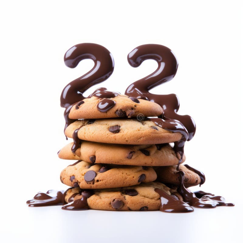 Delicious Chocolate-dipped Number Two Cookies with Overexposure Style ...
