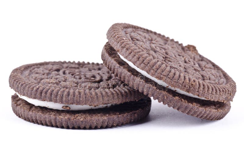 Chocolate Cream Lexus Biscuits Brands Munchy`s Against White Background ...