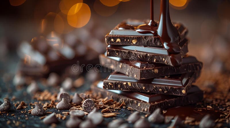 Stack of Chocolate with Dark Spots on the Ground, AI-generated. Stock ...