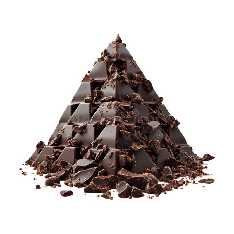 Stack of Chocolate Pieces on Transparent Background - Ai Generated ...