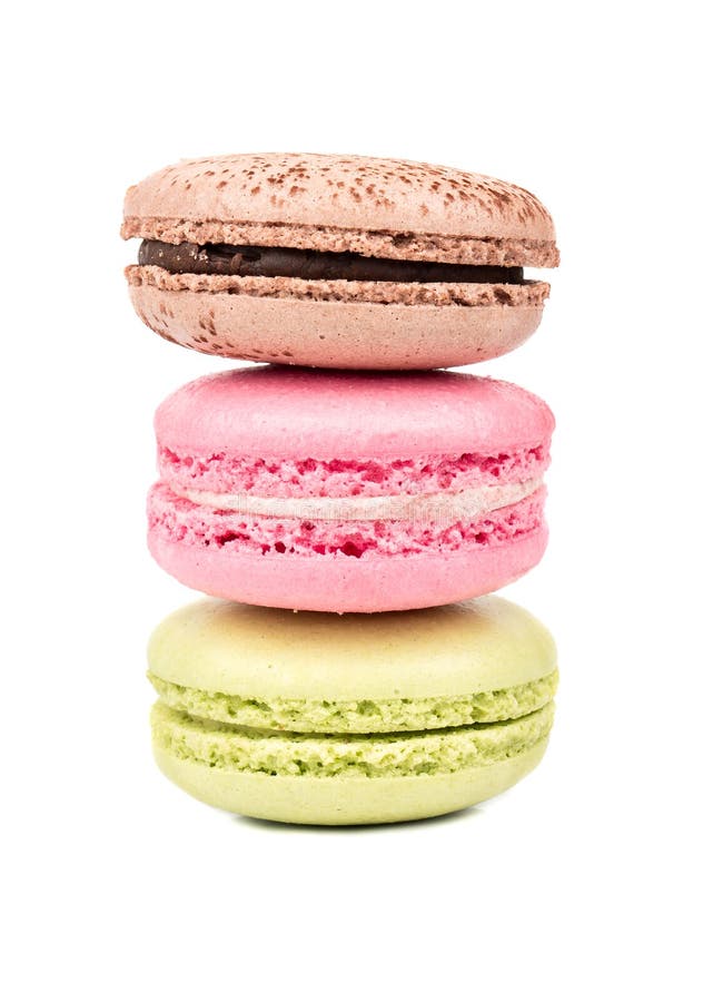 Stack of three macaroon stock photo. Image of candy - 108113846