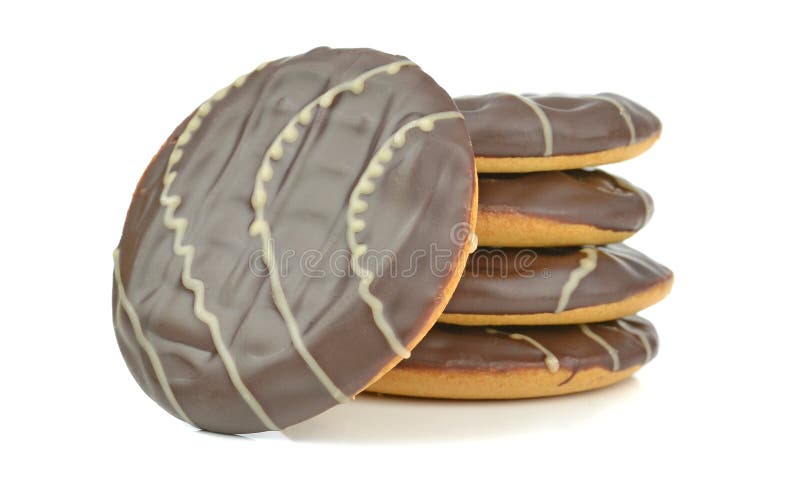 A Stack of Chocolate Soft Cake Biscuits Stock Image - Image of snack ...