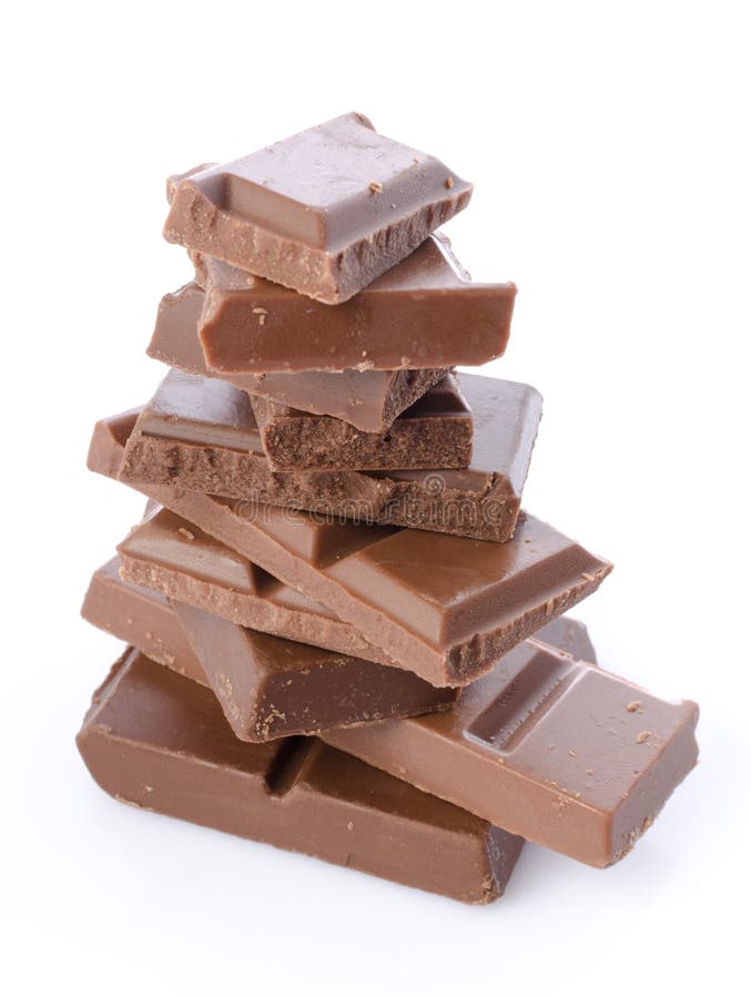 Stack of chocolate squares stock image. Image of addiction - 59866729