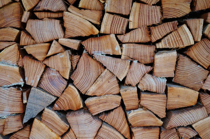Stack of chopped wood logs stock photo. Image of mosaic - 63127800