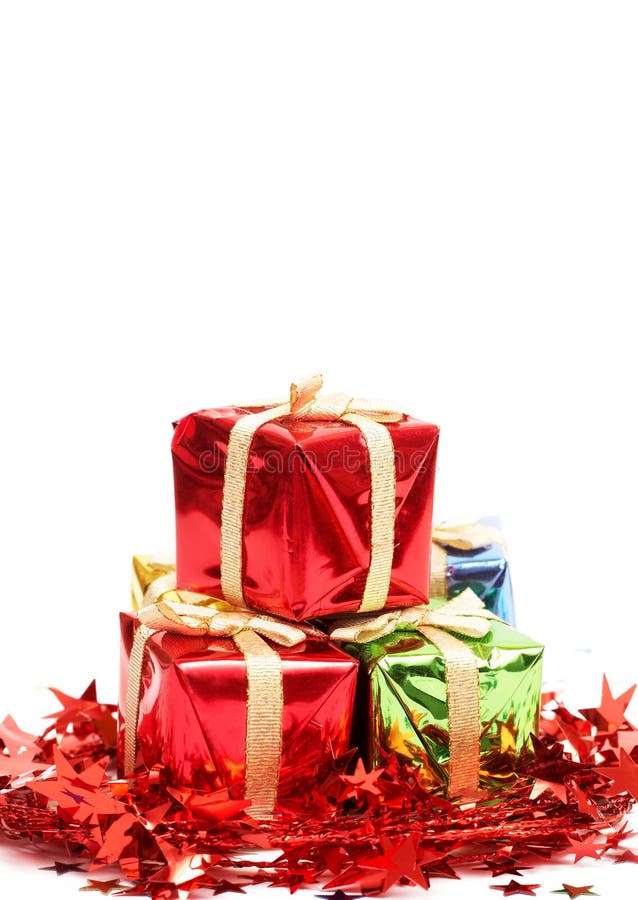 Stack of Christmas gifts stock image. Image of merry - 22427667