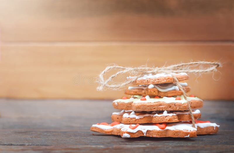 Stack of Christmas Gingerbread Cookies Stock Image - Image of baked ...