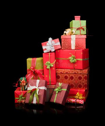 Stack of Christmas Presents Stock Image - Image of present, parcels ...