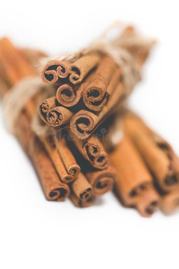 Stack of Cinnamon with Blurred Background Stock Photo - Image of ...