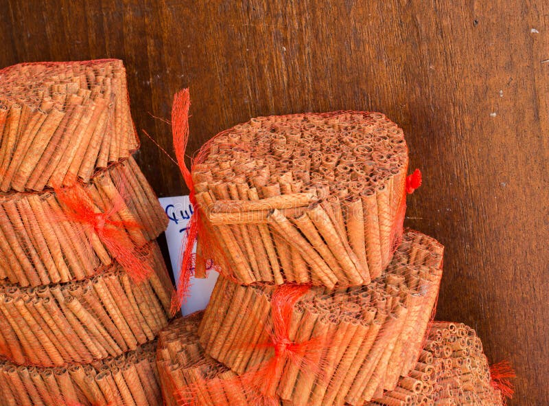 Stack of of Cinnamon Sticks in View Stock Photo - Image of diet ...