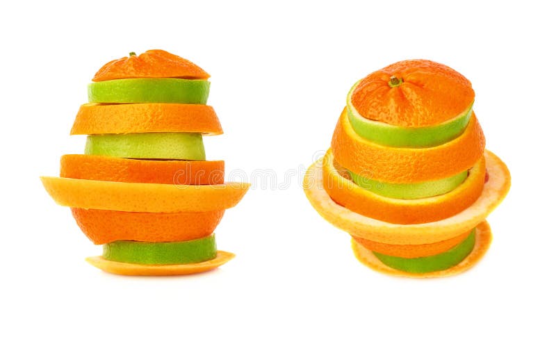 Stack of Citrus Fruit Slices. Stock Image - Image of citrus, round ...