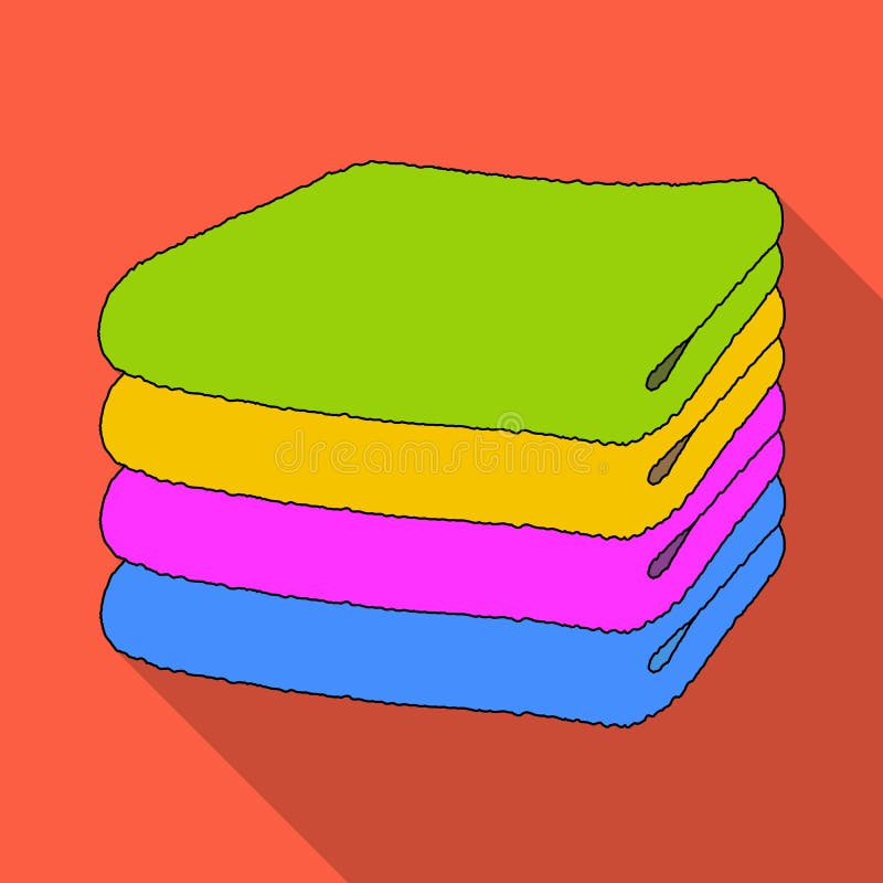 A Stack of Clean Linen.Suhaya Cleaning Single Icon in Cartoon Style ...