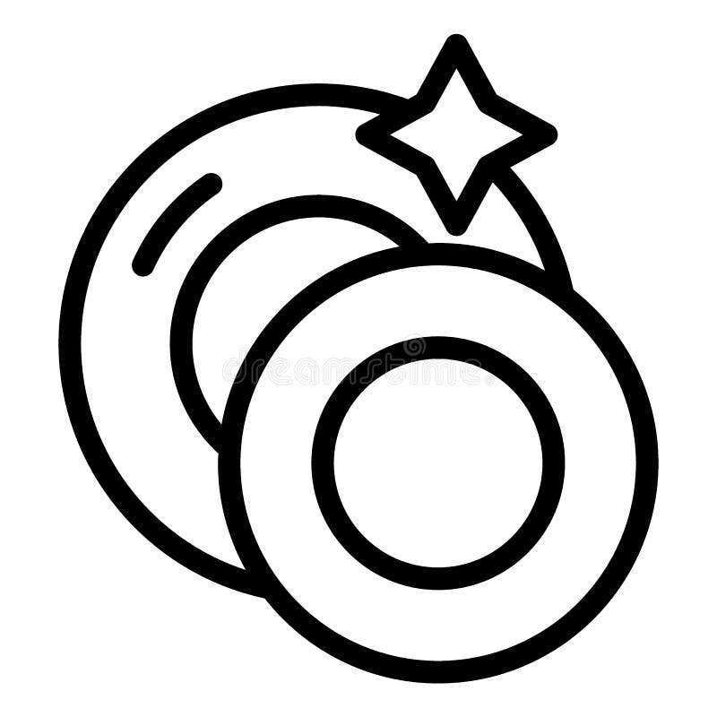 Stack of Clean Plates Line Icon. Pile of Plates Vector Illustration ...