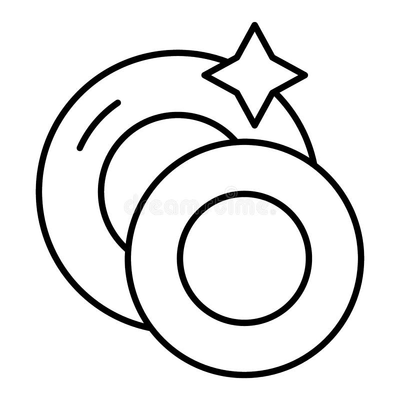 Stack of Clean Plates Line Icon. Pile of Plates Vector Illustration ...