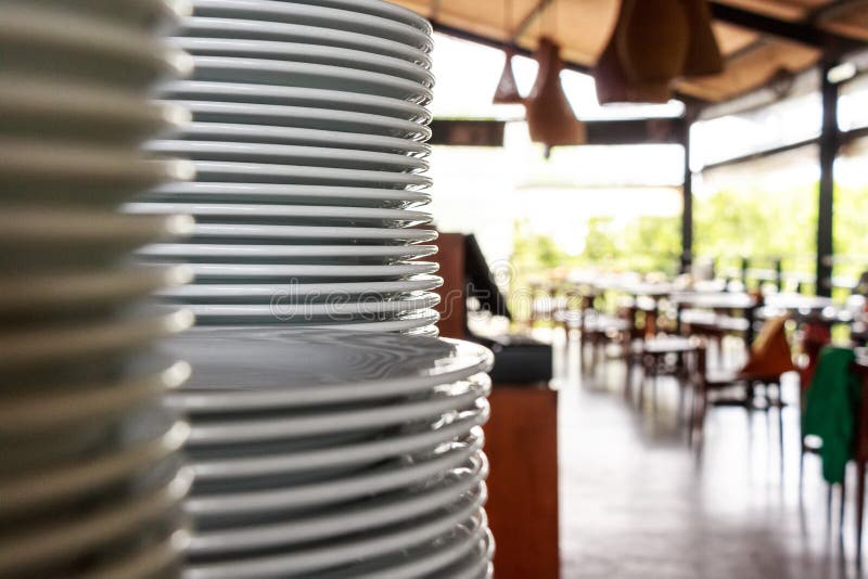 Stack of Clean White Ceramics Plates Stock Image - Image of ceramic ...