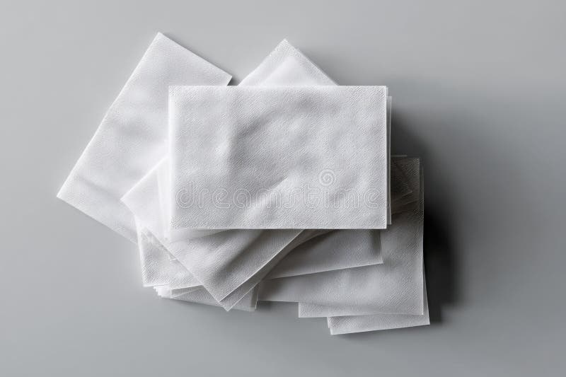 Stack of Clean, White Napkins Ready for Use in a Dining Setting or ...