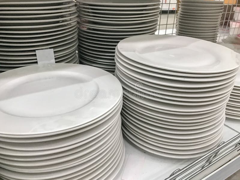 Stack of Cleaned Dishes stock photo. Image of dinner - 106066294