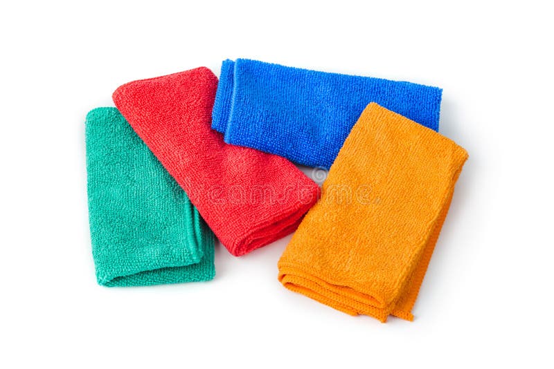 Stack of Cleaning Rags or Towels Stock Image - Image of blue, colorful ...