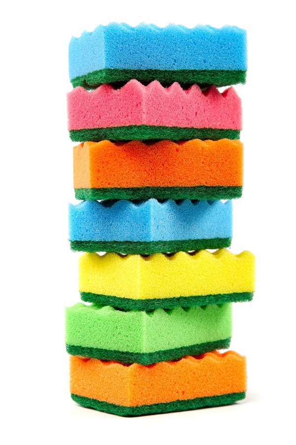 Stack of cleaning sponges. stock image. Image of dish - 27808851