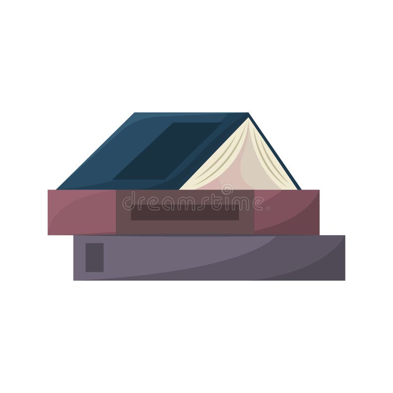 Stack of Closed Books. Vector Stock Vector - Illustration of closed ...