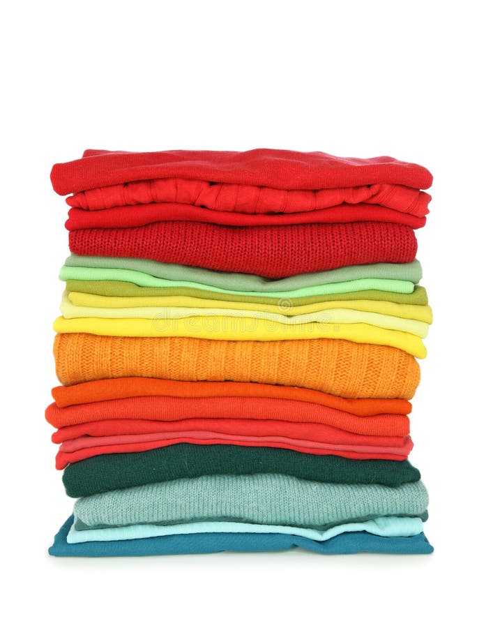 Stack of clothes stock image. Image of blue, studio, laundry - 10995847